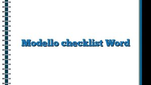 Modello modello checklist Word